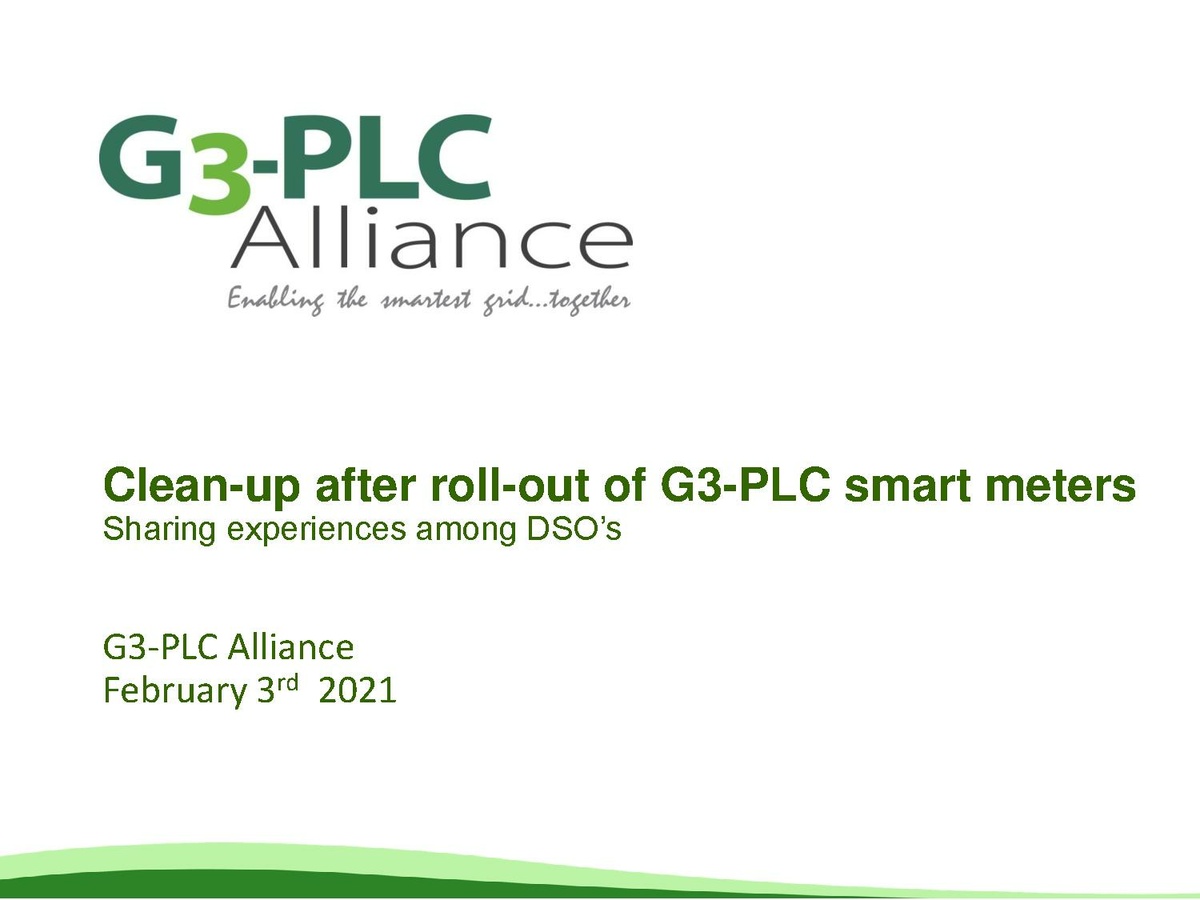 Datei:G3-PLC webinar Clean-up after roll-out of G3-PLC smart meters ...
